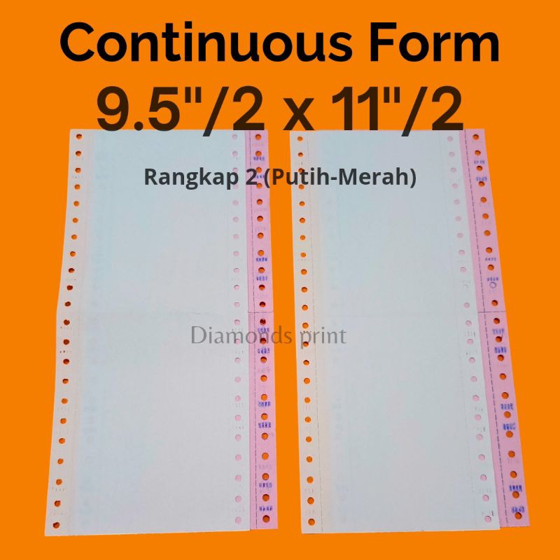 Jual Kertas Faktur 2ply 9.5/2 X 11/2 Continuous Form Paperpryns A4 Bagi ...
