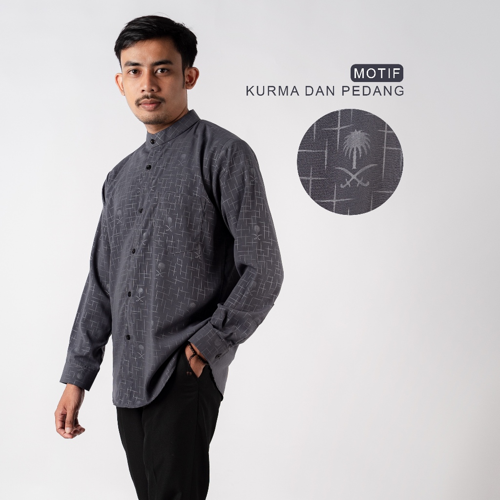 Jual KHAF97 - "TAWKEEL KURMA" Kemeja Koko Gamis Pria Dewasa Tangan ...