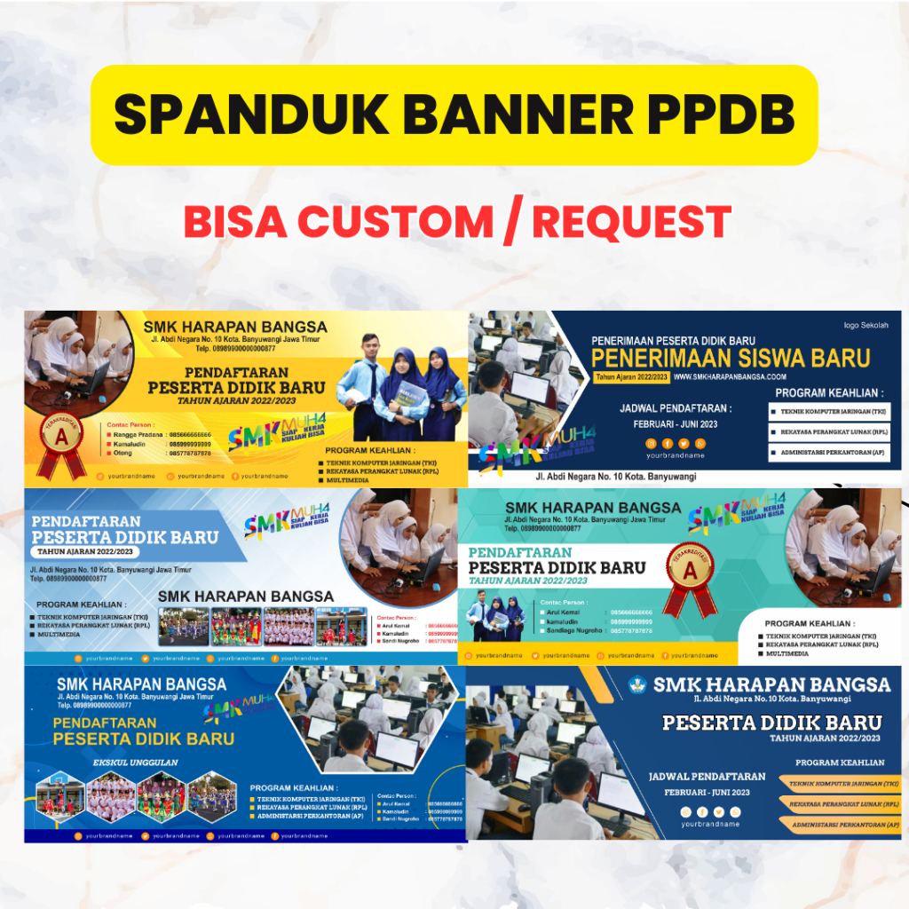 Jual MMT Spanduk Banner PPDB Bisa Custom | Shopee Indonesia