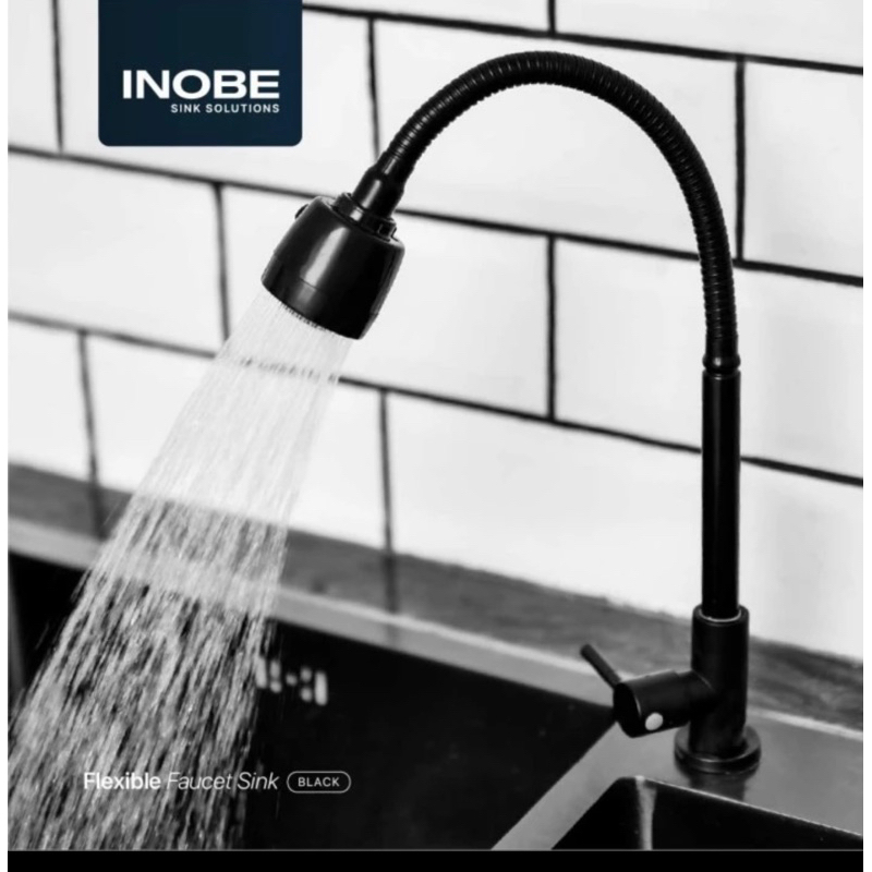 Jual PAKET KOMPLIT KITCHEN SINK INOBE 8245 BLACK KERAN FLEKSIBEL (COLD ...