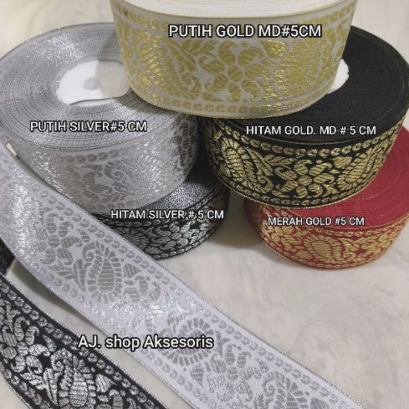 Jual PITA RENDA GAMIS , MOTIF BORDIR BATIK ,RENDA PINGGANG LEBAR 4 CM ...