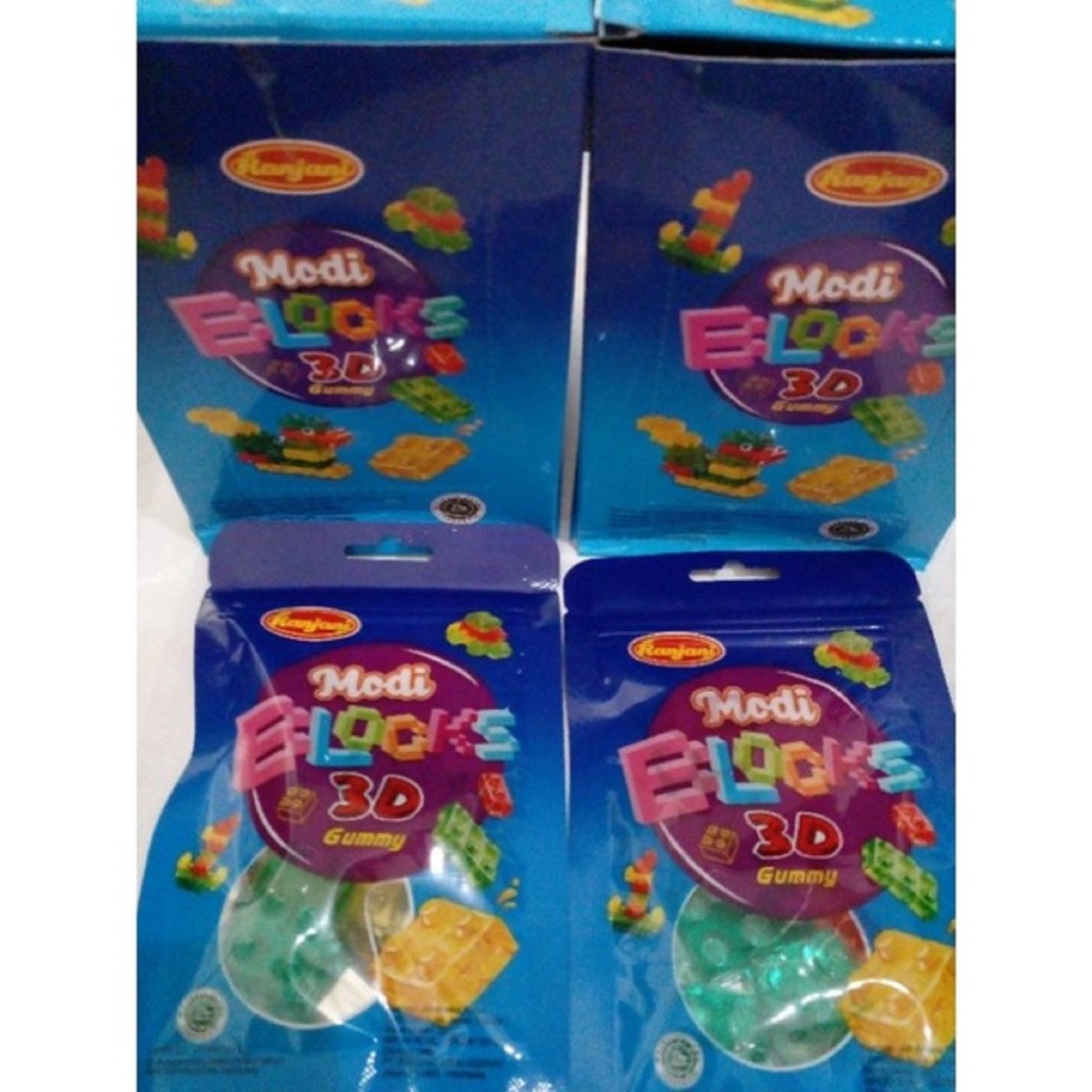 Jual Ranjani Modi Block 3D Gummy Permen Jelly Aneka Rasa / 1 Pak isi ...