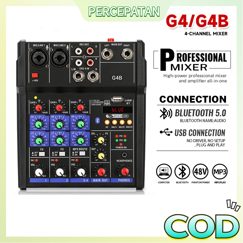 Jual AUDIO 4 Saluran Profesional Mixer Portabel Konsol Suara Input ...