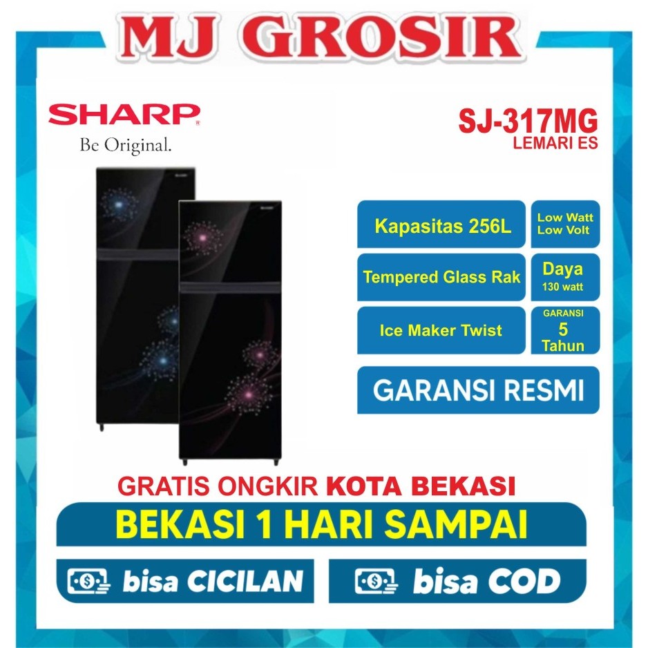 Jual KULKAS SHARP SJ 317 MG LEMARI ES 2 PINTU SJ317MG SJ 317MG | Shopee ...
