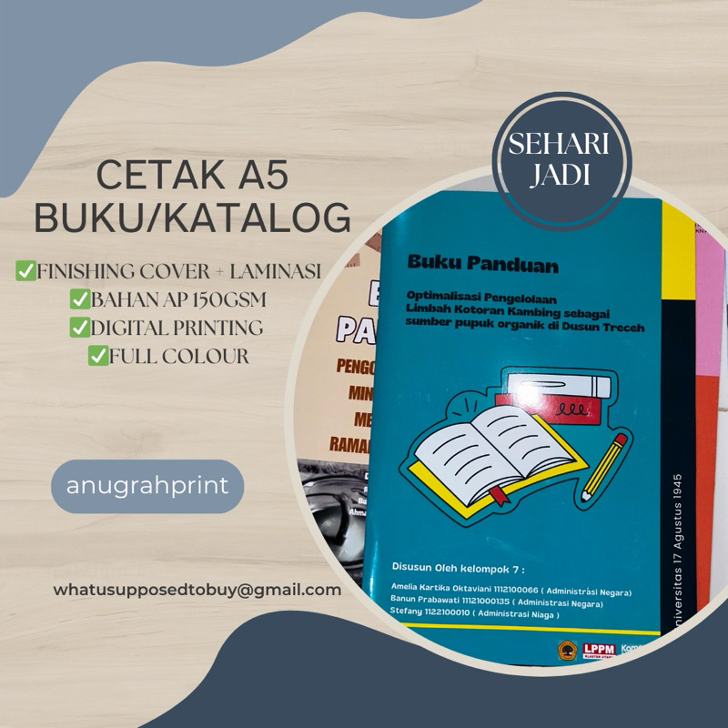 Jual SEHARI JADI Cetak Buku A5 Katalog Glossy Cover Artpaper Digital ...