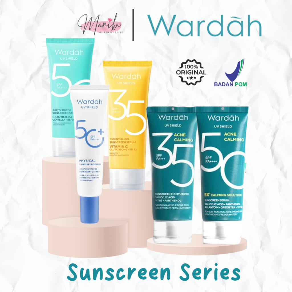 Jual Wardah UV Shield Essential Sunscreen Gel SPF 35 PA+++ Acne Calming ...