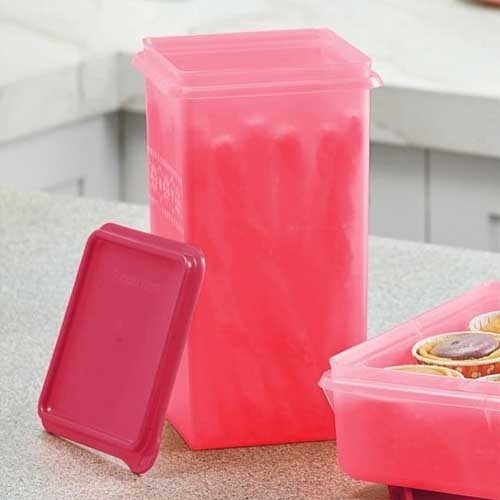 Jual Tupperware Mosaic Sweet Saver Merah Toples Tinggi Kotak Wadah Kue ...
