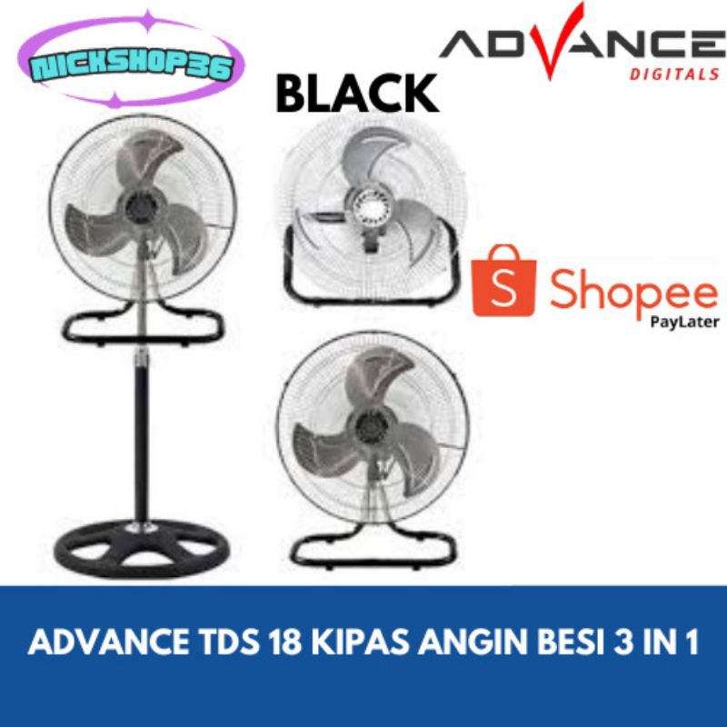 Jual Advance TDS-18 Kipas Angin 18 Inch Multifungsi 3 in 1 [TERMURAH ...