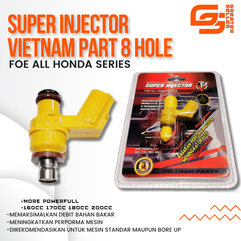 Jual SUPER INJECTOR PART 8 HOLE BEAT VARIO CB150 CBR150 SONIC SUPRA GTR ...