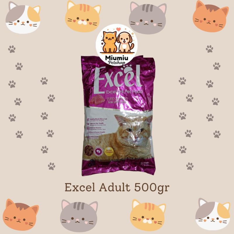 Jual Excel Adult Cat Food 500gr Tuna Chicken | Shopee Indonesia
