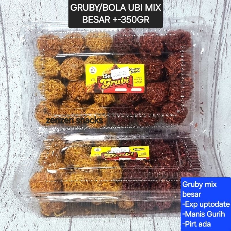 Jual BOLA UBI/GRUBI MINI MIX MIKA BESAR +-350GRM | Shopee Indonesia
