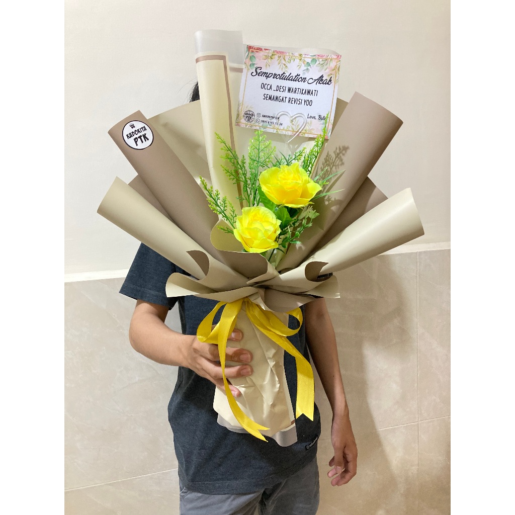 Jual (mini) Buket Bunga 2 bunga - buket wisuda/ ultah - Kadokita ...