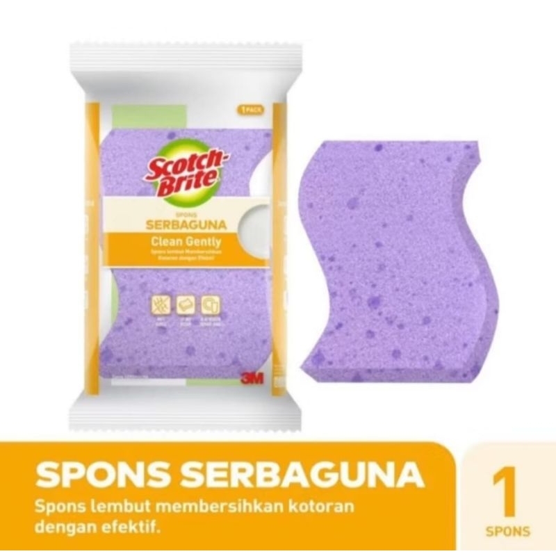 Jual Scotch Brite 3M Spons Cuci Piring Gentle Clean Spons Serbaguna ID ...