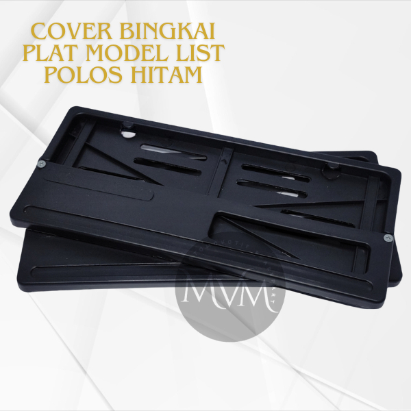 Jual Cover Dudukan Bingkai Plat Nomor Model Plat Nomor List Polos Black ...
