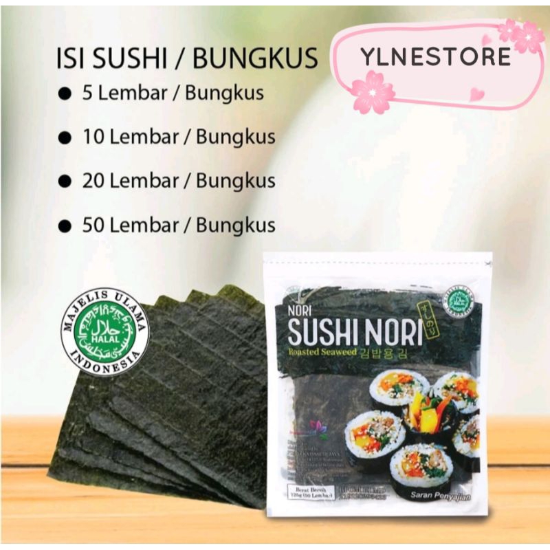 Jual SUSHI Nori java superfood adalah Sushi Nori / Rumput Laut panggang ...