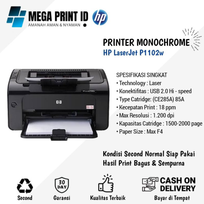 Jual Printer Hp LaserJet P1102w Wireless Wifi | Shopee Indonesia