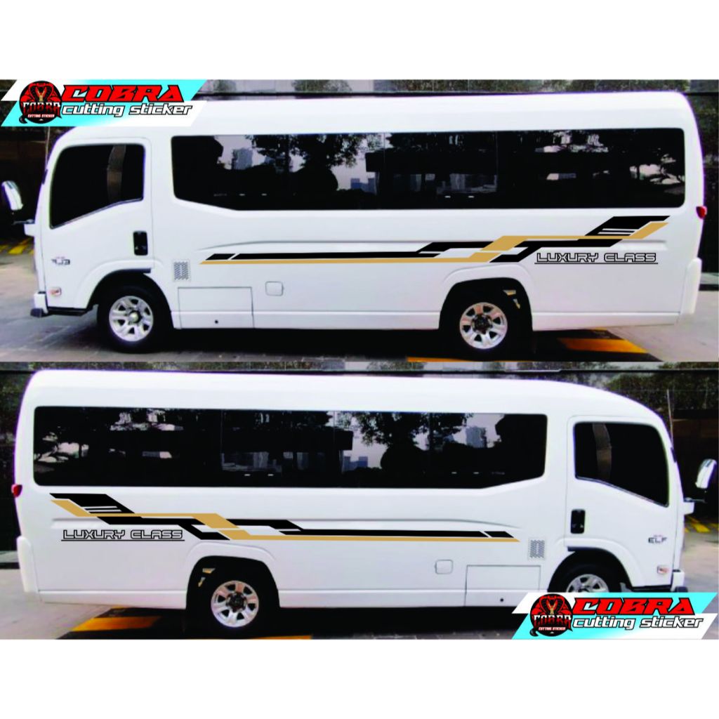Jual STICKER STIKER MOBIL ELF TRAVEL LONG CUTTING STICKER LIST BODY ...