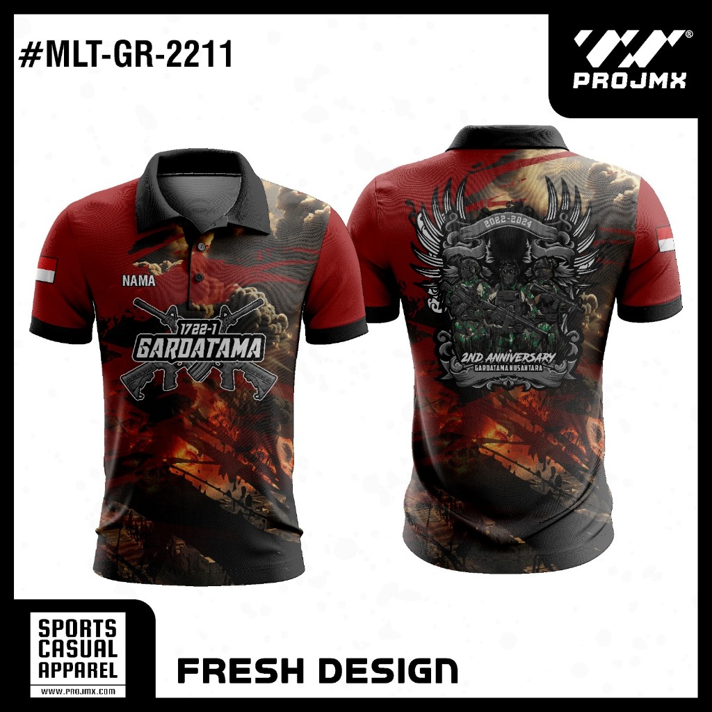 Jual PROJMX - KAOS JERSEY MILITER GARDATAMA (Bisa custom) | Shopee ...