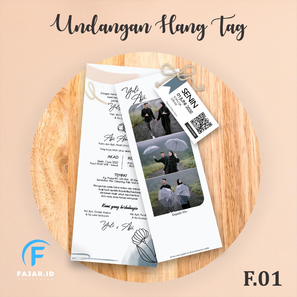 Jual UNDANGAN PERNIKAHAN HANGTAG SERIES - UNDANGAN EKONOMIS AESTHETIC ...