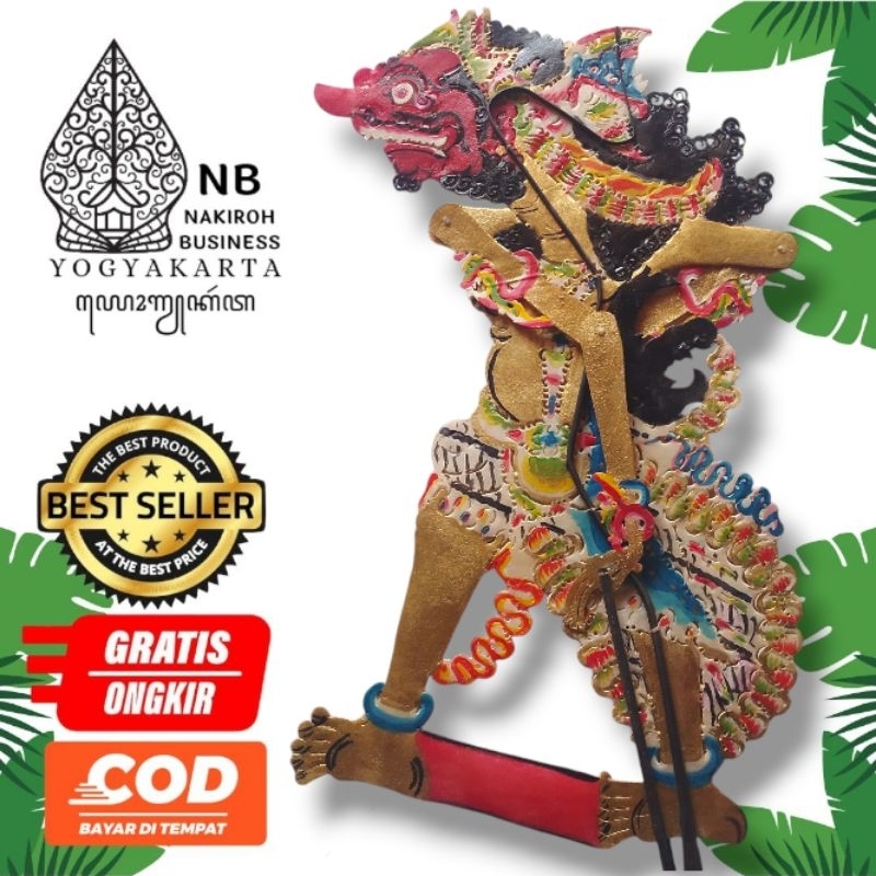 Jual NAKIROHBUSINESS Wayang Kulit sapi BURISRAWA / BURISROWO -+ 60 cm ...