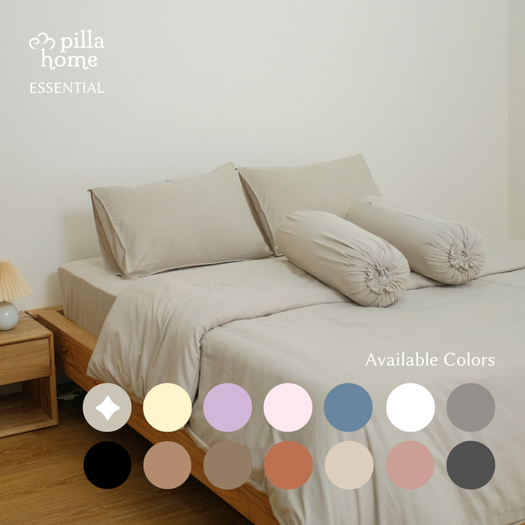Jual Pilla Home Sprei Set 180x200 Essential Seprei Polos Aesthetic King ...