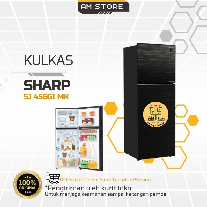 Jual Kulkas 2 Pintu SJ 456GI MK | Shopee Indonesia