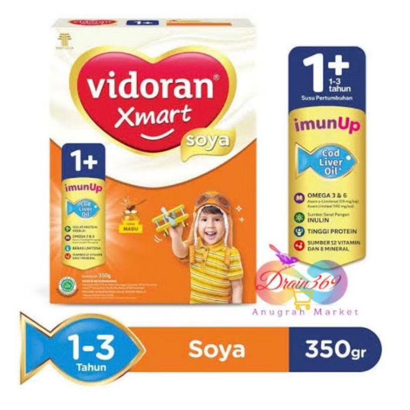 Jual VIDORAN XMART SOYA MADU / VANILA 1+ 350 GR/Susu Formula ...