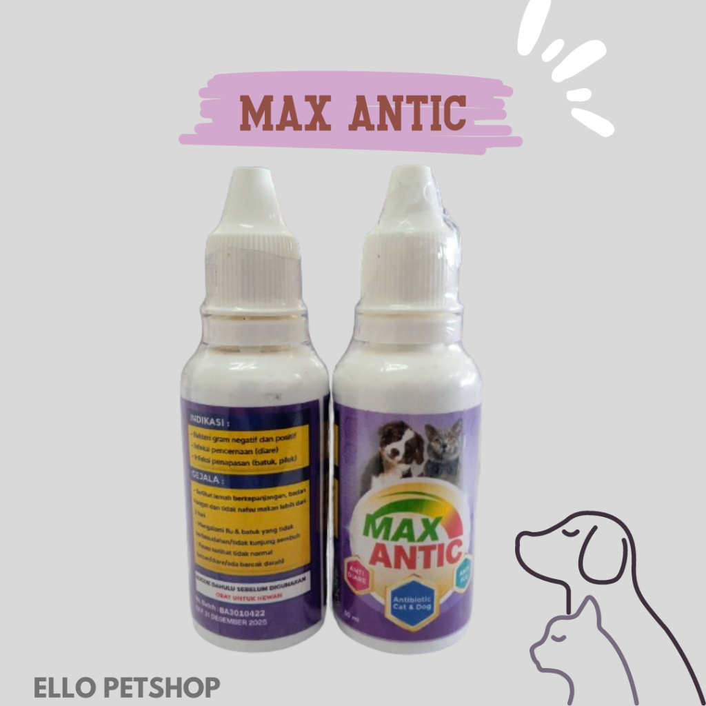 Jual OBAT TETES ANTI LESU UNTUK KUCING DAN ANJING - MAX ANTIC 30ML ...