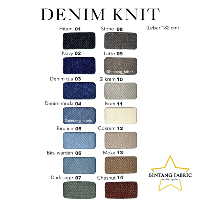 Jual Bahan Kain Knitting Denim Knit 0,5 kg | Shopee Indonesia