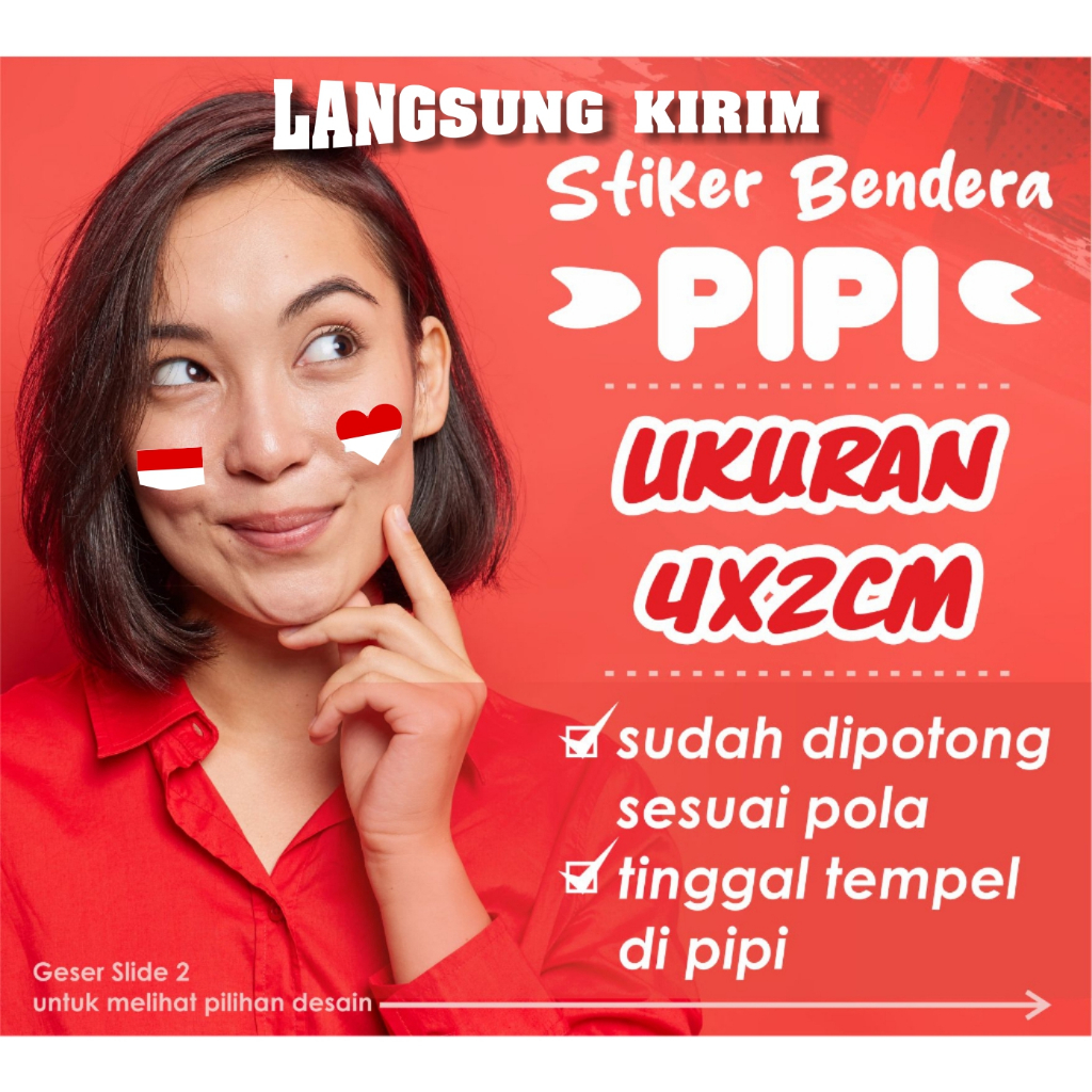 Jual Stiker pipi bendera Indonesia / Sticker Merah Putih / Stiker ...