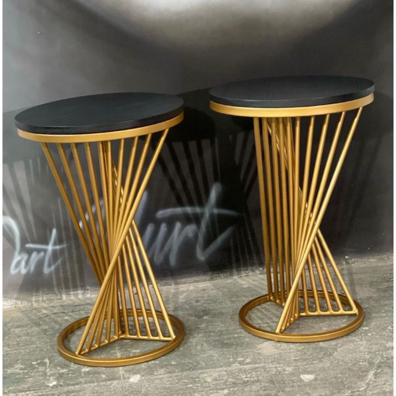 Jual side table besi gold | Shopee Indonesia