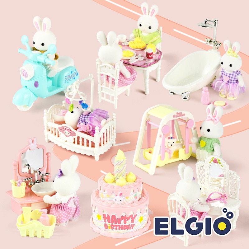 Jual Yasini Boneka Kelinci Rabbit Doll Daily Activities Scene Aksesoris ...
