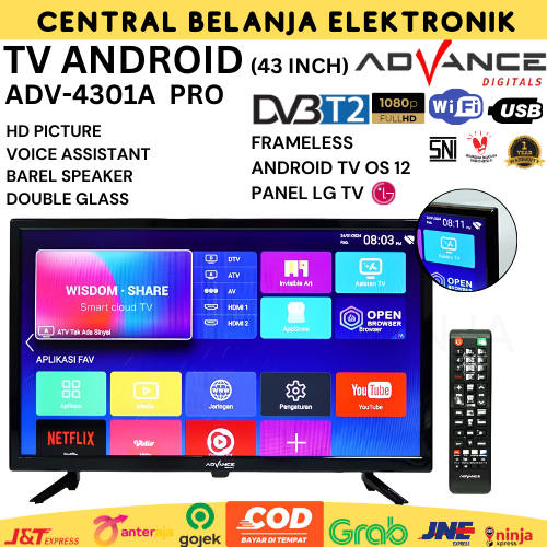 Jual TV LED DIGITAL ANDROID 43 INCH TV DIGITAL ANDROID FULL HD 43 INCH ...