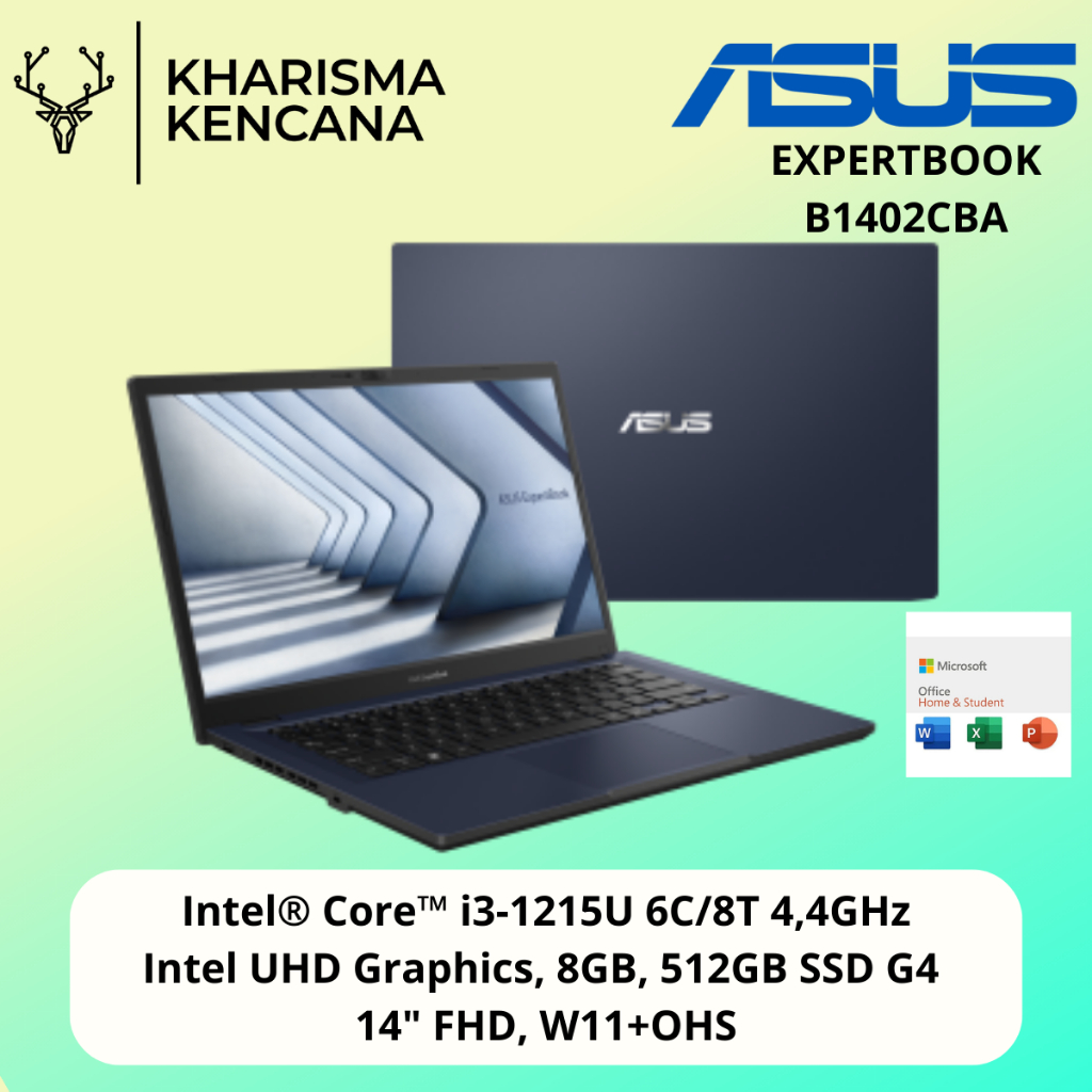 Jual ASUS EXPERTBOOK B1402CBA NK3852WS CORE i3 1215U 8GB 512GB 14" FHD ...