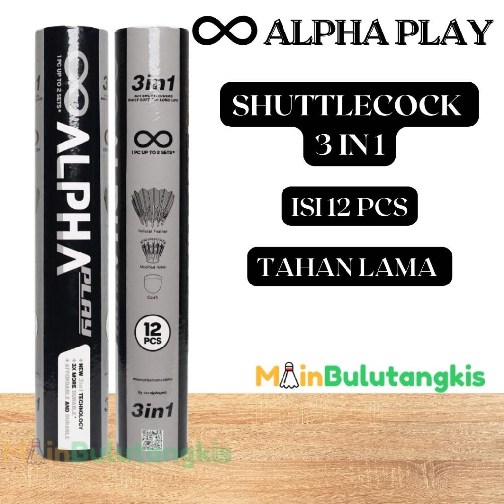 Jual Shuttlecock Badminton ALPHA PLAY 3 IN 1 ORIGINAL | Shopee Indonesia