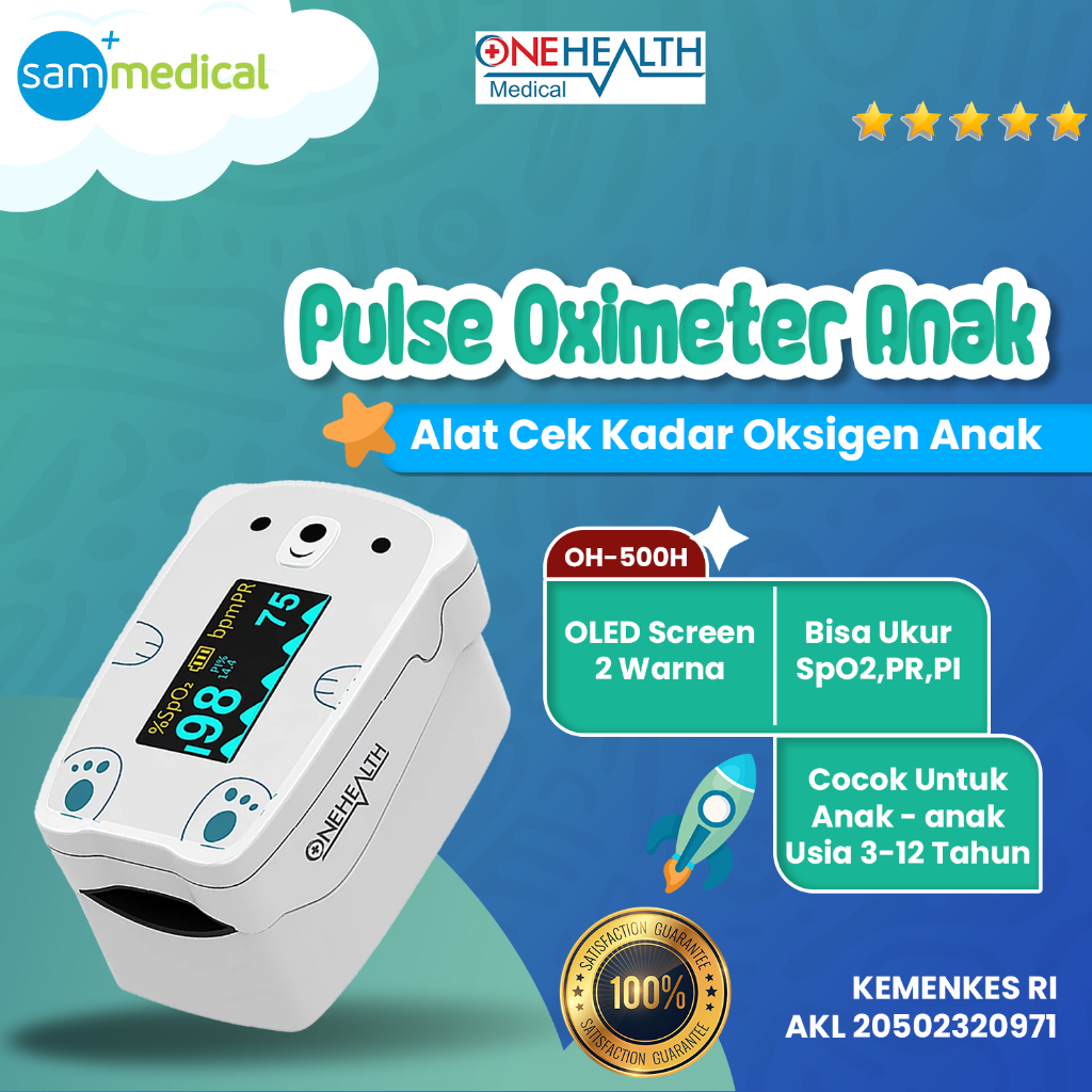 Jual Onehealth Pulse Oxymeter Child / One Health Saturasi Oksigen Anak ...