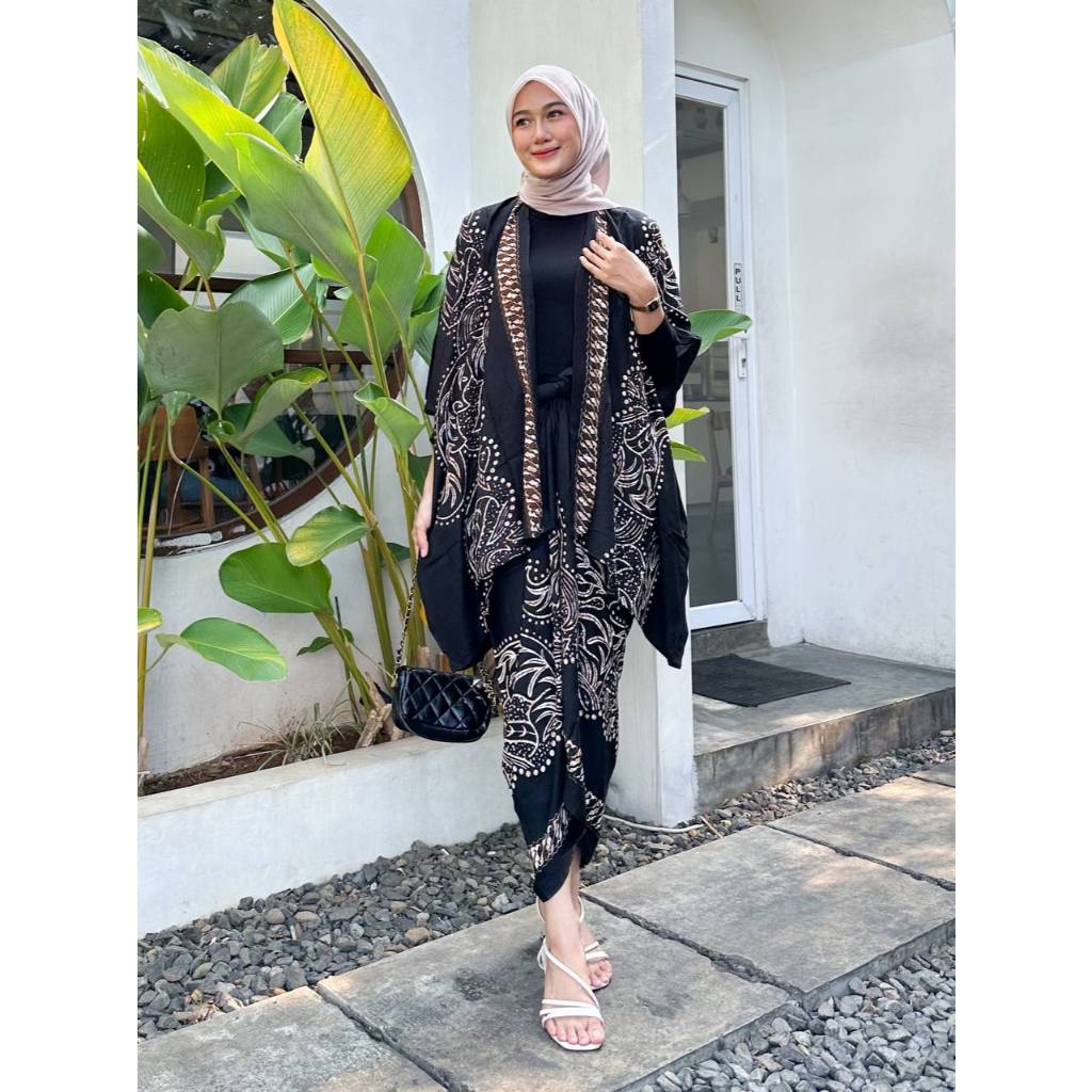 Jual SET KEBAYA MODERN OUTFIT KONDANGAN SIMPEL ONE SET BATIK OUTER ROK ...