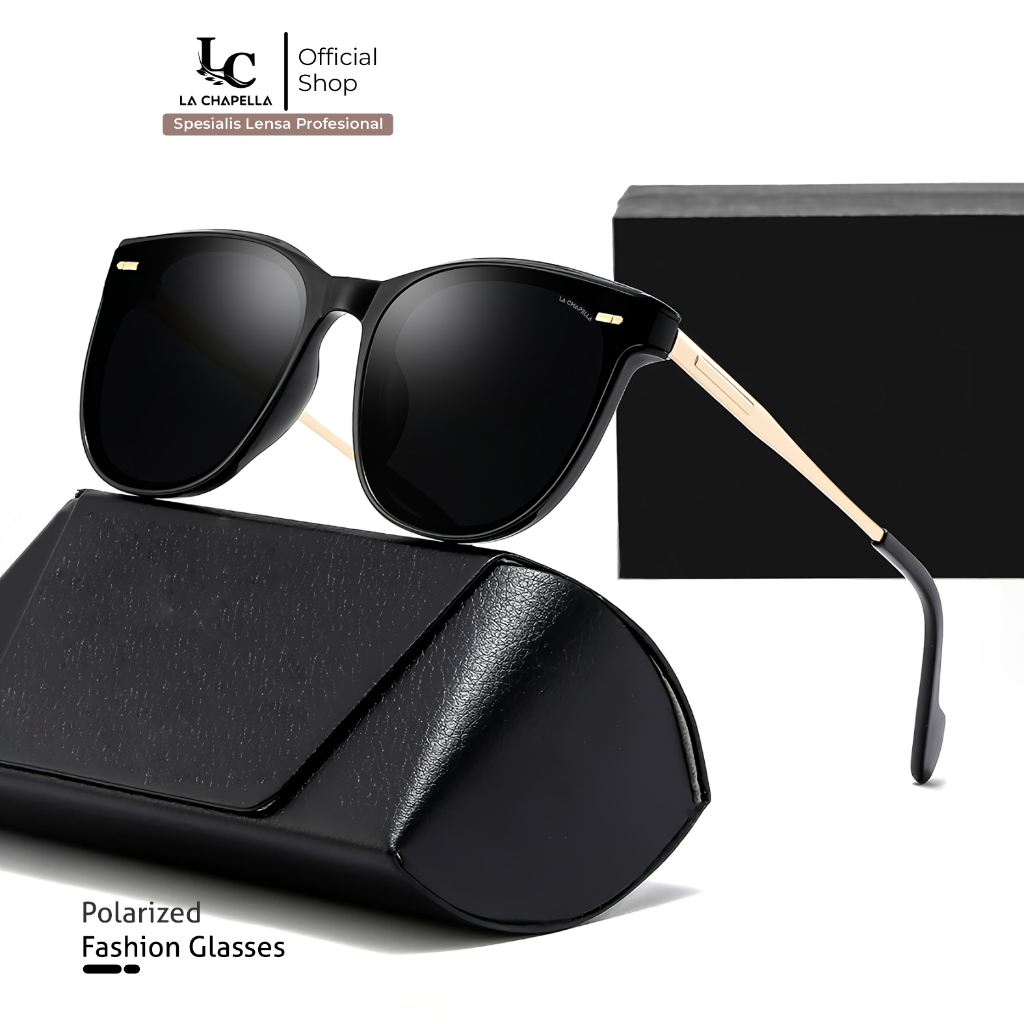 Jual La Chapella Kacamata Hitam Sunglasses Kotak Metal+PC Kekinian ...