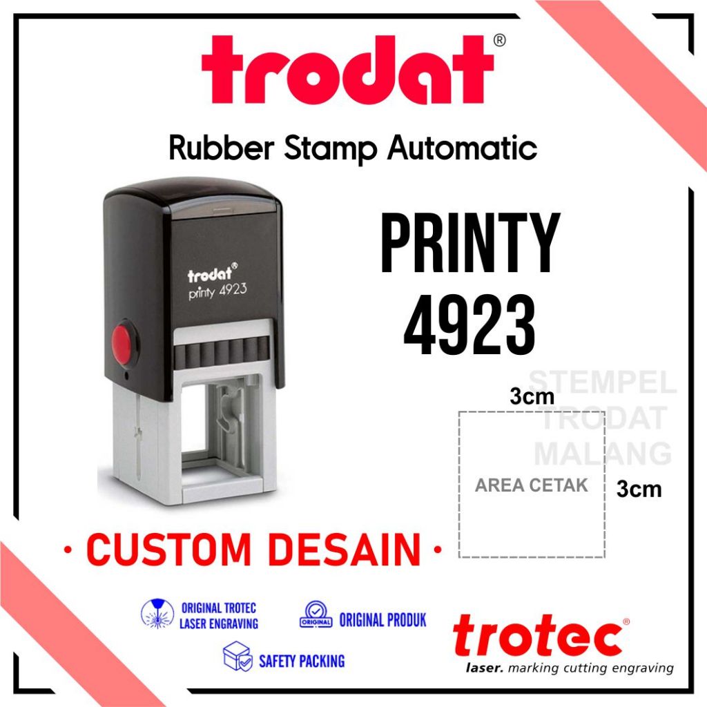 Jual Stempel Trodat 4923 (30x30 mm) Stempel Warna Otomatis, Original ...