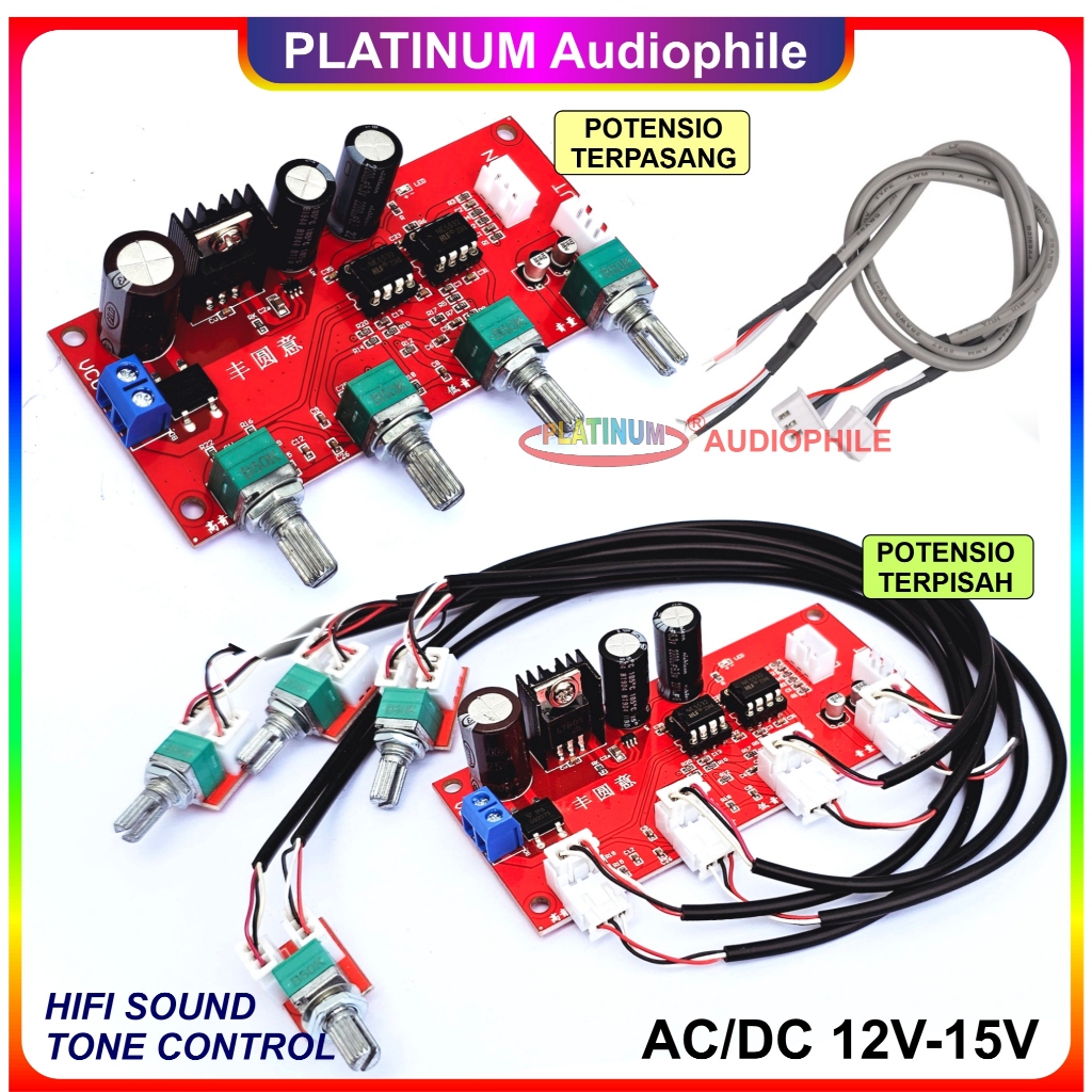 Jual Tone Control NE5532 Hifi Stereo Audio Pre Amplifier Preamp TC-297 ...