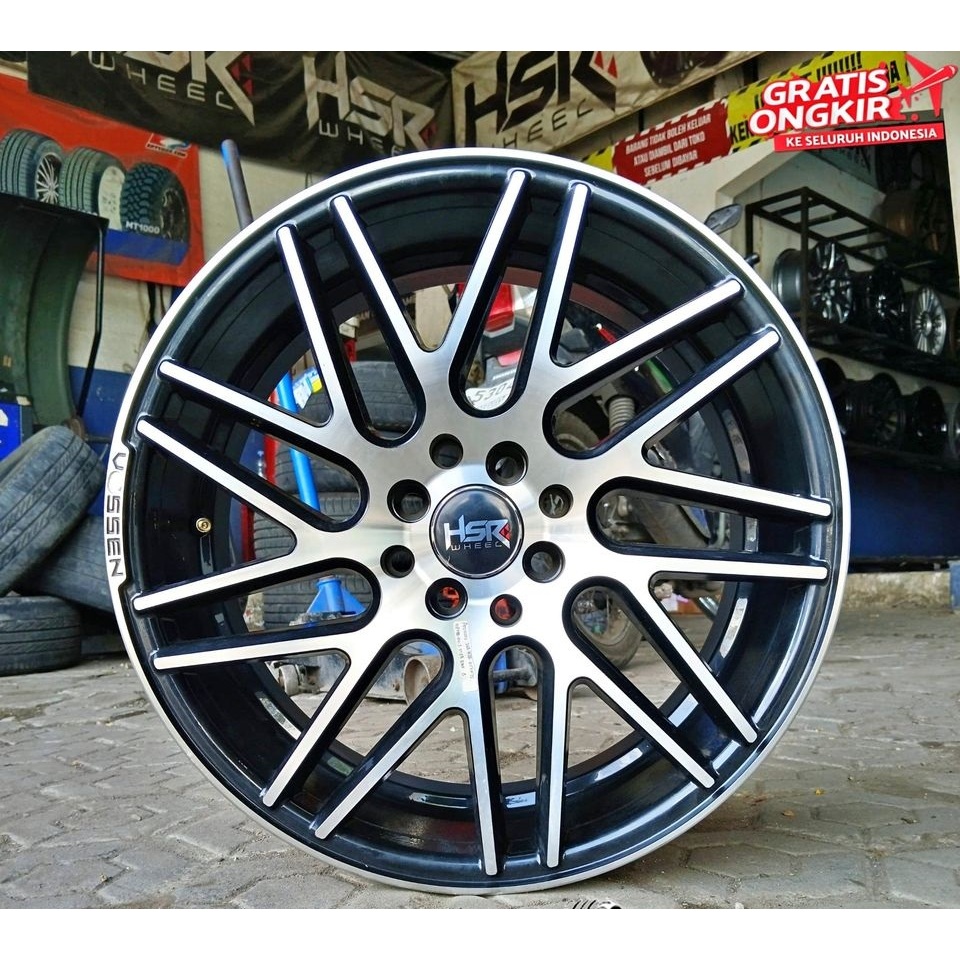Jual Velg ring 17 model akar mobil kia rio mazda2 HSR Arukoru R17 lebar 7,5 black polish ...