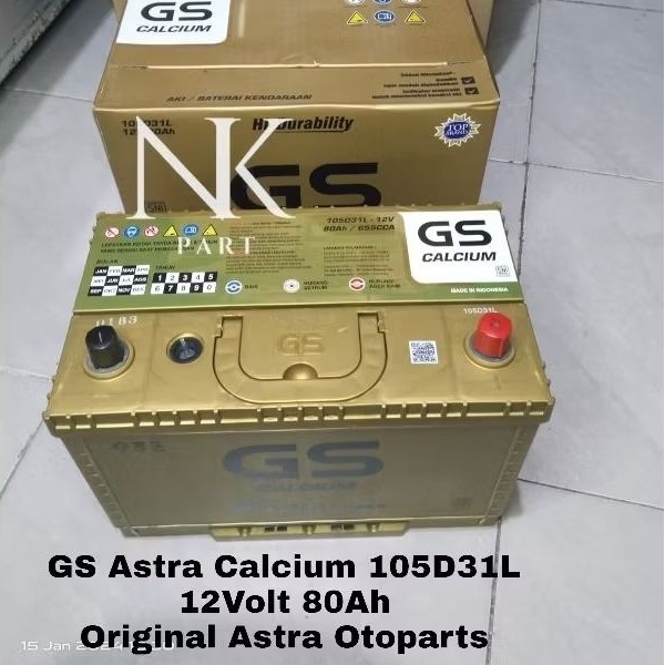Jual Aki Mobil Pajero Sport Dakar Accu GS Astra Calcium 105D31L 80Ah MF ...