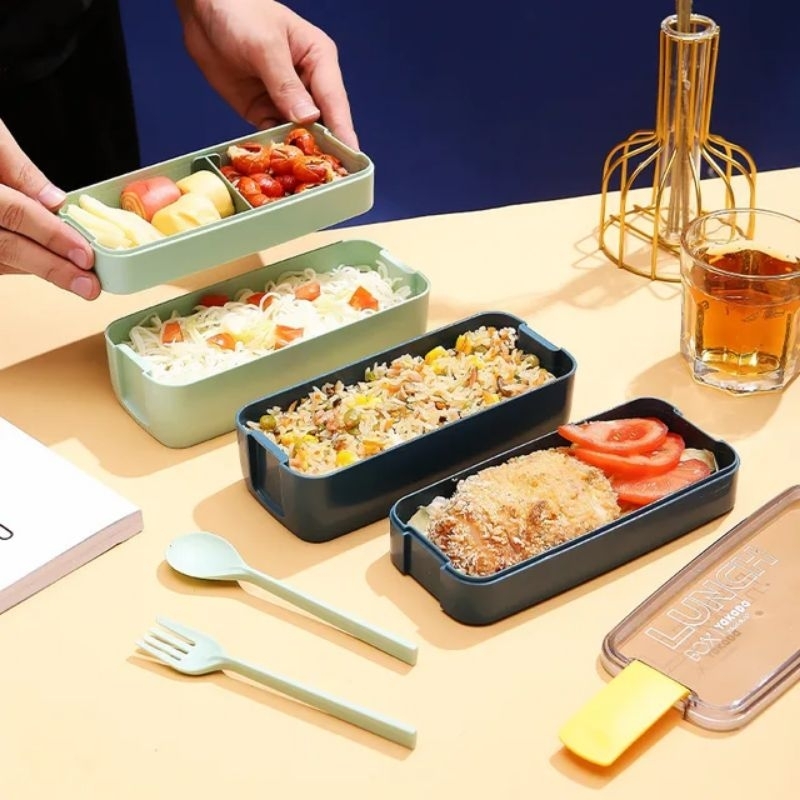 Jual KOTAK MAKAN YAKADA 1215 2 SUSUN KOTAK BEKAL SEKOLAH DAN KANTORAN ...