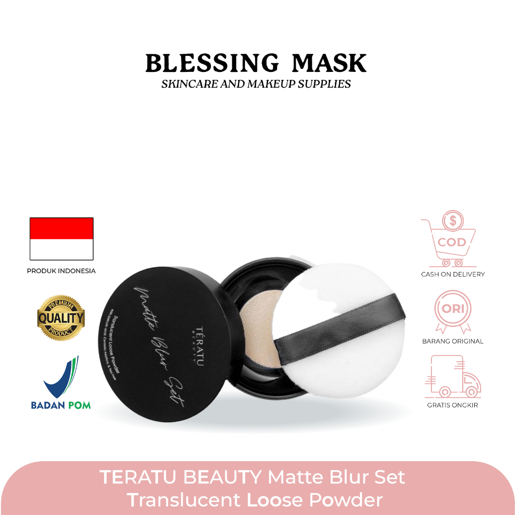 Jual TERATU BEAUTY Matte Blur Set Translucent Loose Powder - 15gr ...