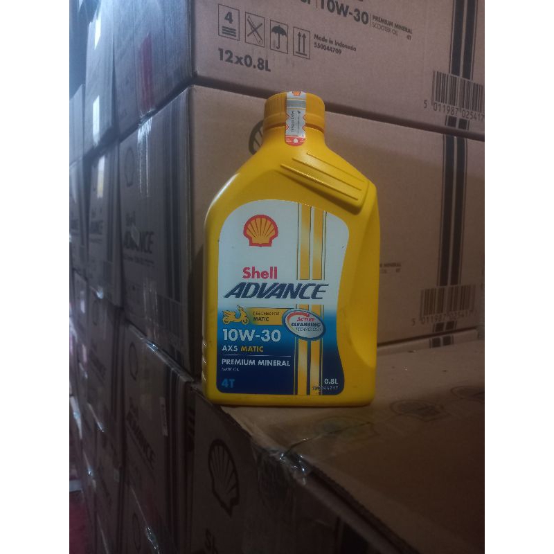 Jual OLI SHELL ADVANCE AX5 MATIC 10W-30 0.8 liter ORIGINAL | Shopee ...