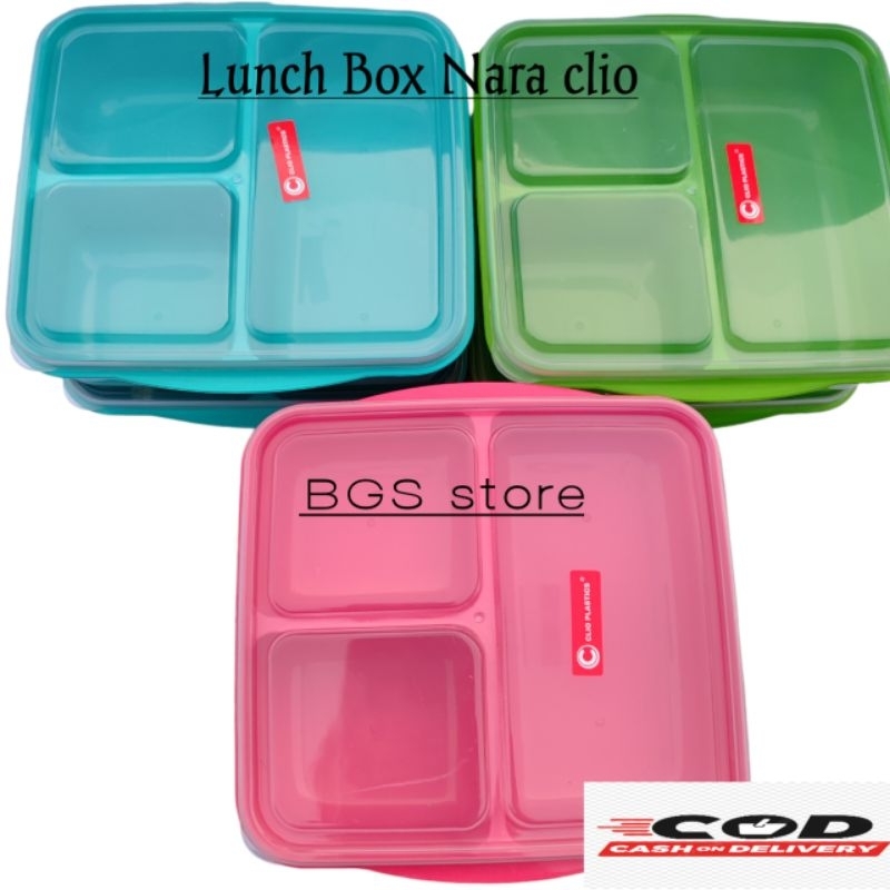 Jual Lunch Box Nara Clio Plastik/Tempat Makan/Wadah Bekel/Souvenir ultah | Shopee Indonesia