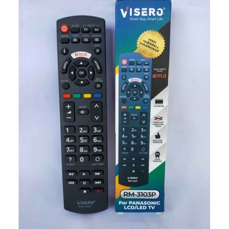 Jual Remote TV PANASONIC TV LCD/LED Visero (RM-3103P) | Shopee Indonesia