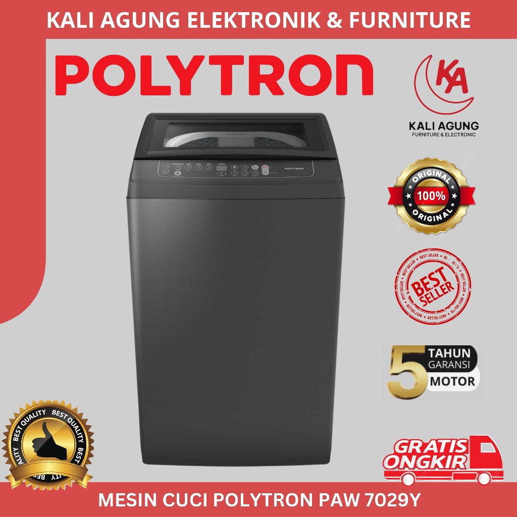 Jual MESIN CUCI POLYTRON 1 TABUNG / 7 KG / PAW 7029 / GRATIS PENGIRIMAN ...