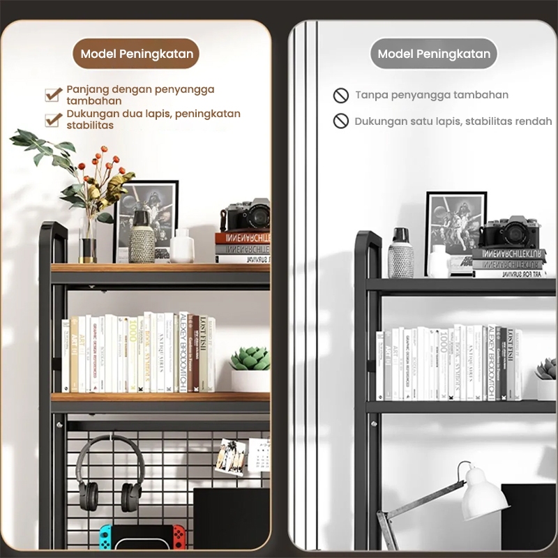 Jual Rak Buku/Rak Desktop Storage/Tempat Buku/Rak Meja Stationery/Rak ...