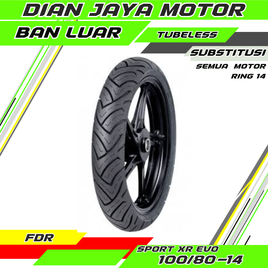 Jual Ban tubeless ban Matic FDR Sport XR EVO 100/80-14 Ban Luar Tubles ...